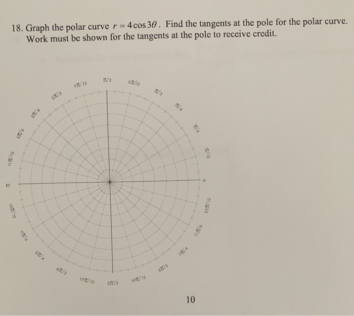 Solved 18. Graph the polar curve r = 4cos 30. Find the | Chegg.com