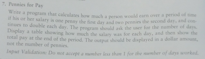 Solved Pennies for PayWrite a program that calculates how | Chegg.com