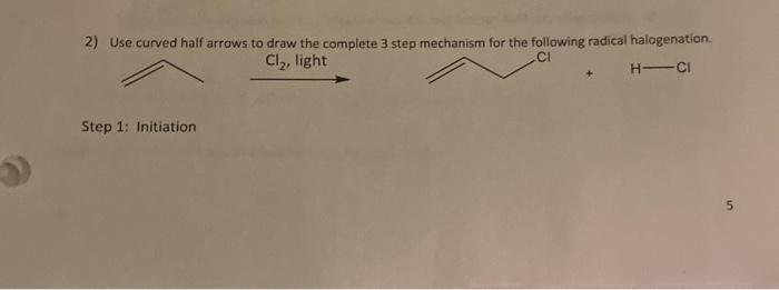 Solved Use curved half arrows to draw the complete 3 step | Chegg.com