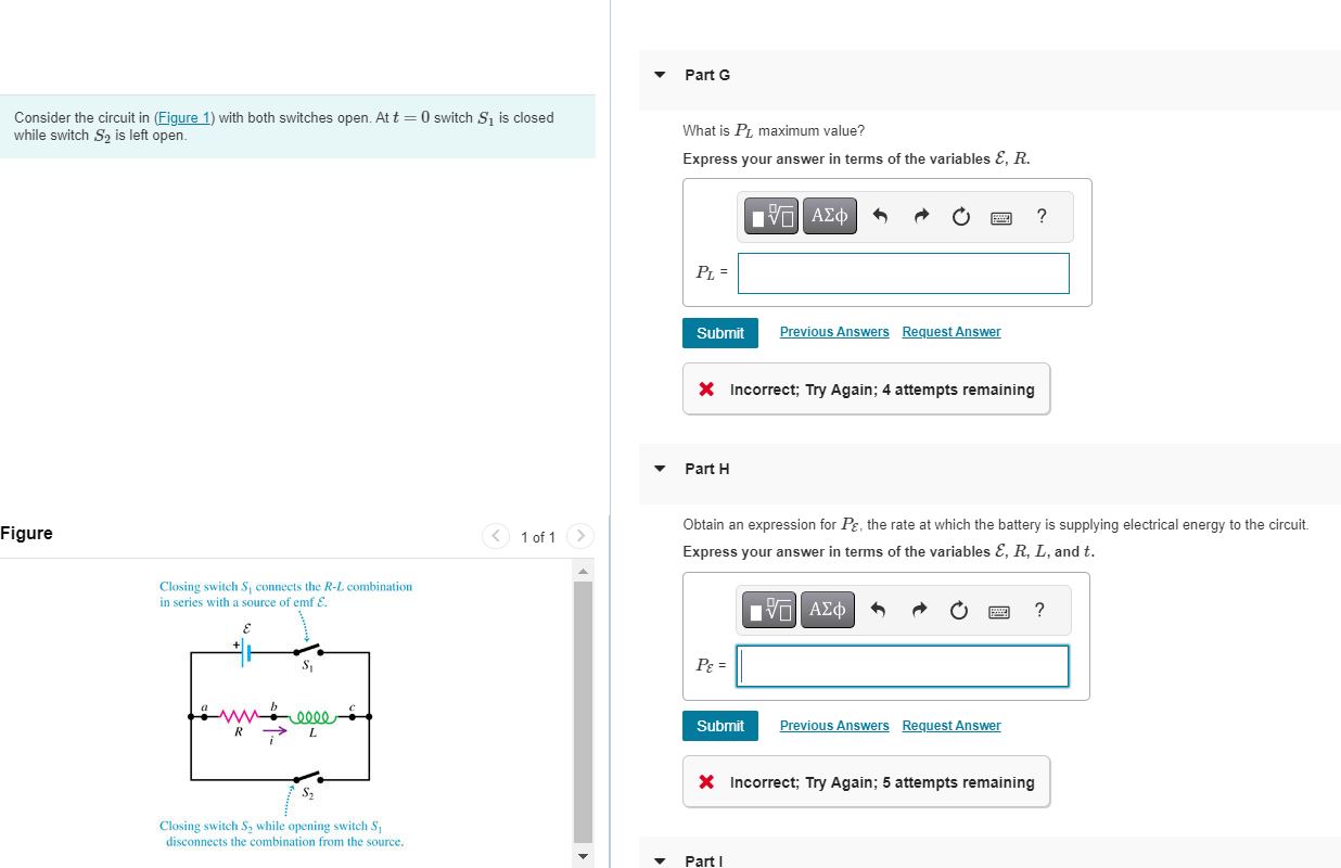 Solved Consider the circuit in (Figure 1) ﻿with both | Chegg.com