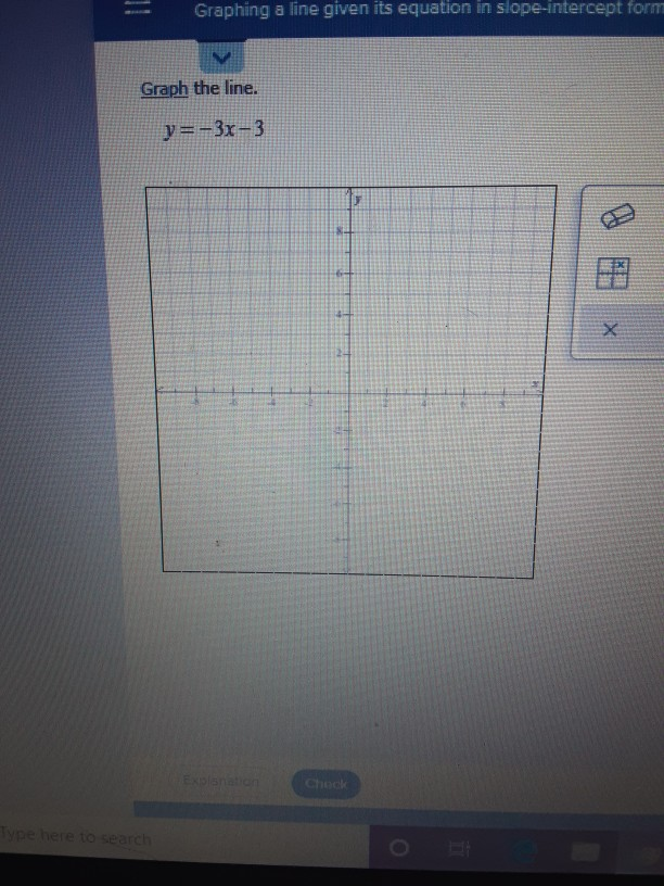 Solved ---- Graphing a line given its equation in | Chegg.com