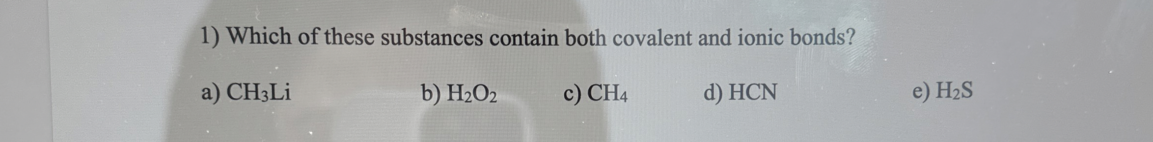 Solved Which of these substances contain both covalent and | Chegg.com
