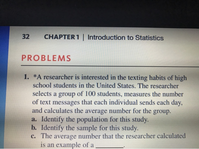 Solved 32 CHAPTER 1 Introduction to Statistics PROBLEMS 1. | Chegg.com