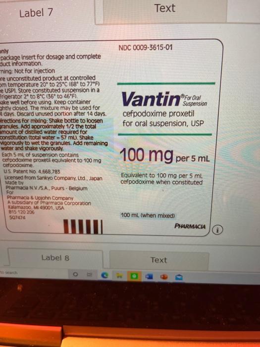 Solved Use the pediatric medication labels provided here to | Chegg.com