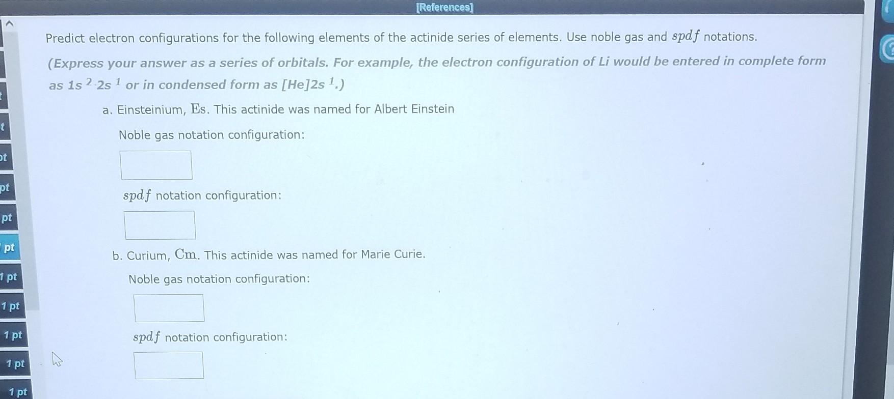 Solved Predict electron configurations for the following | Chegg.com
