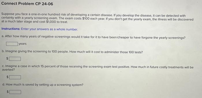 Solved Connect Problem CP 24-06 Suppose you face a | Chegg.com