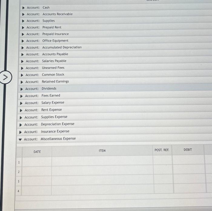 General Ledger Instructions LEDGER Account: Cash | Chegg.com