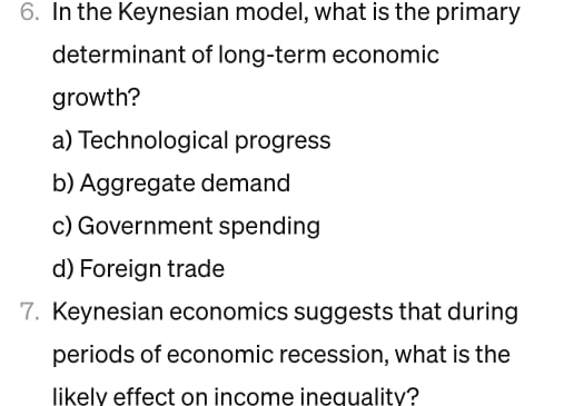 Economics: In the Keynesian model, what is the | Chegg.com