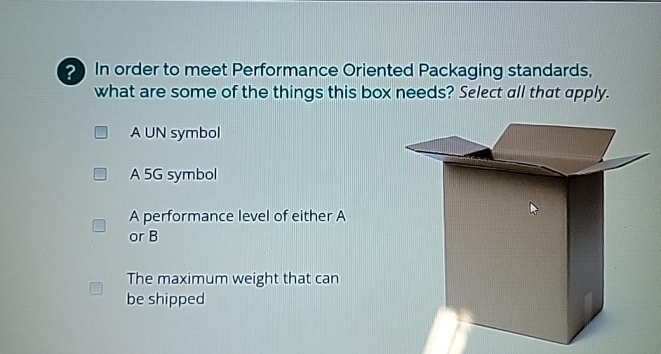 Solved In Order To Meet Performance Oriented Packaging