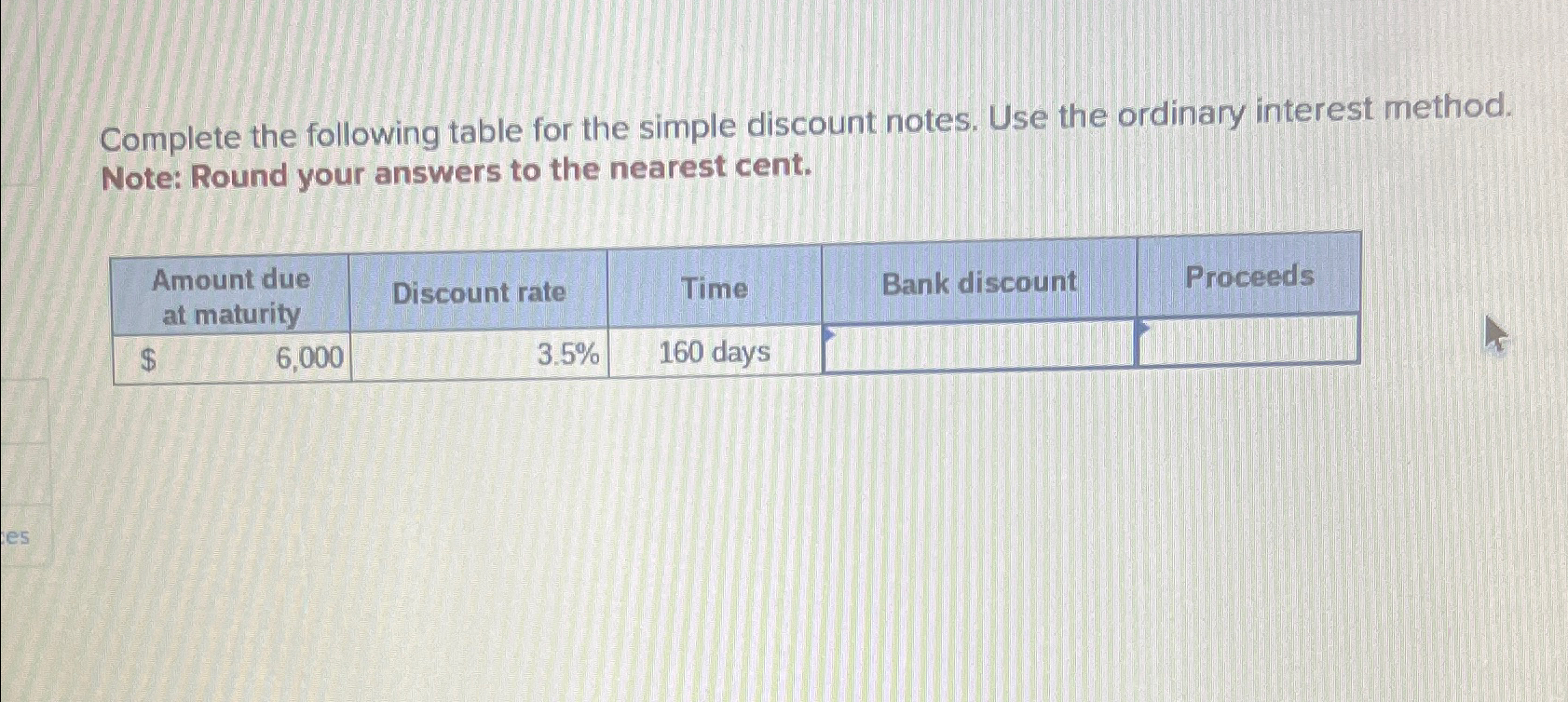 Solved Complete the following table for the simple discount | Chegg.com
