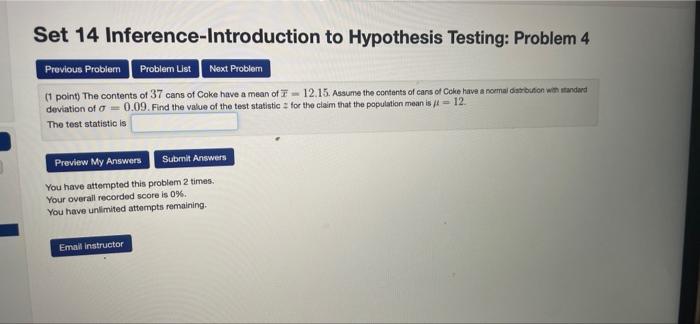 Solved Set 14 Inference-Introduction to Hypothesis Testing: | Chegg.com