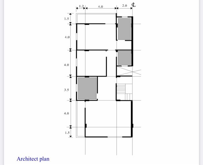Solved Architect planFor the shown plan, draw the structural | Chegg.com
