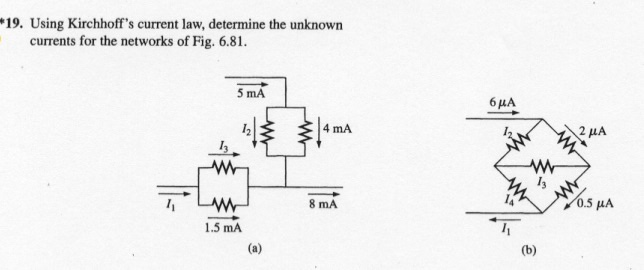 Solved using Kirchhoff current law, determine the unknown | Chegg.com