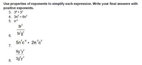 Solved Use properties of exponents to simplify each | Chegg.com