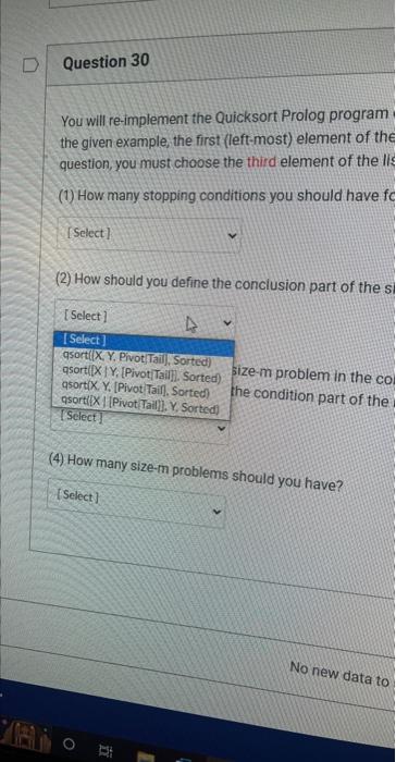 You will re-implement the Quicksort Prolog program | Chegg.com