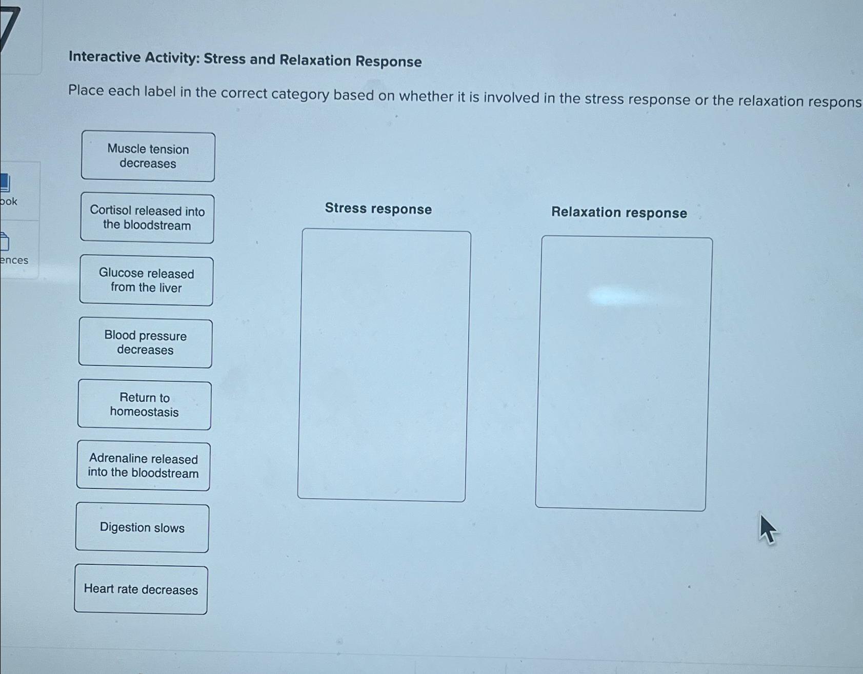 Solved Interactive Activity: Stress and Relaxation | Chegg.com