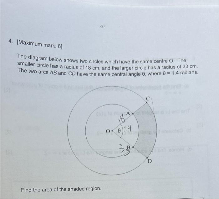 Solved -5- 4. [Maximum mark: 6] The diagram below shows two | Chegg.com
