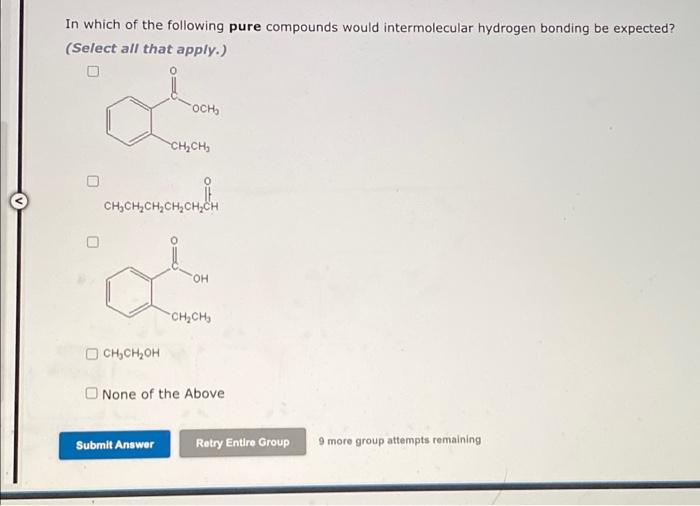 Solved In which of the following pure compounds would | Chegg.com