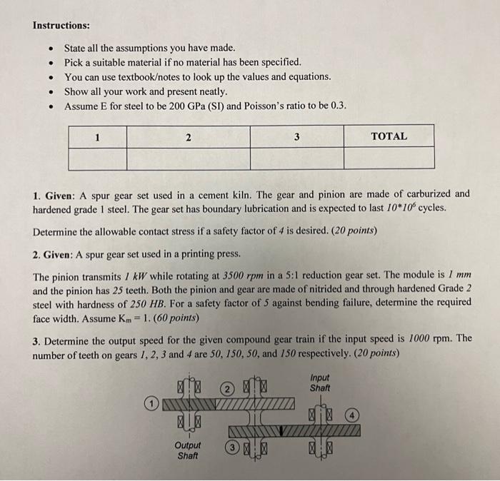 Solved Instructions: - State all the assumptions you have | Chegg.com