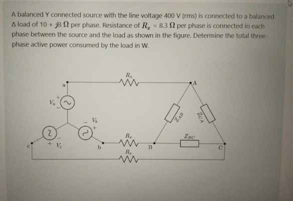 Solved by an EXPERT A balanced Y ﻿connected source with the line voltage | Chegg.com