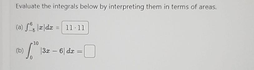 Solved Evaluate the integrals below by interpreting them in | Chegg.com