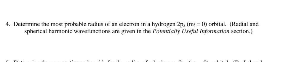 Solved 4 Determine The Most Probable Radius Of An Electron