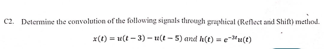 Solved C2. ﻿Determine the convolution of the following | Chegg.com