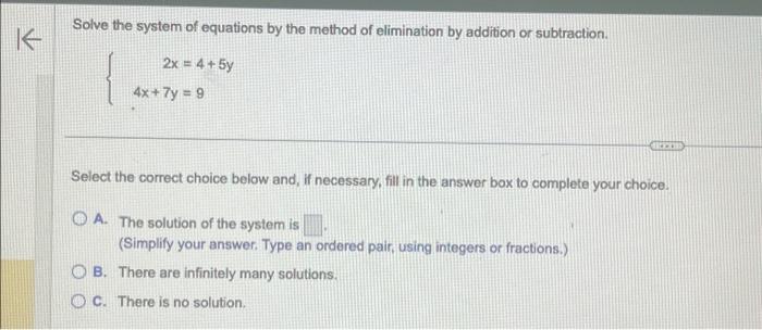Solved Solve the system of equations by the method of | Chegg.com
