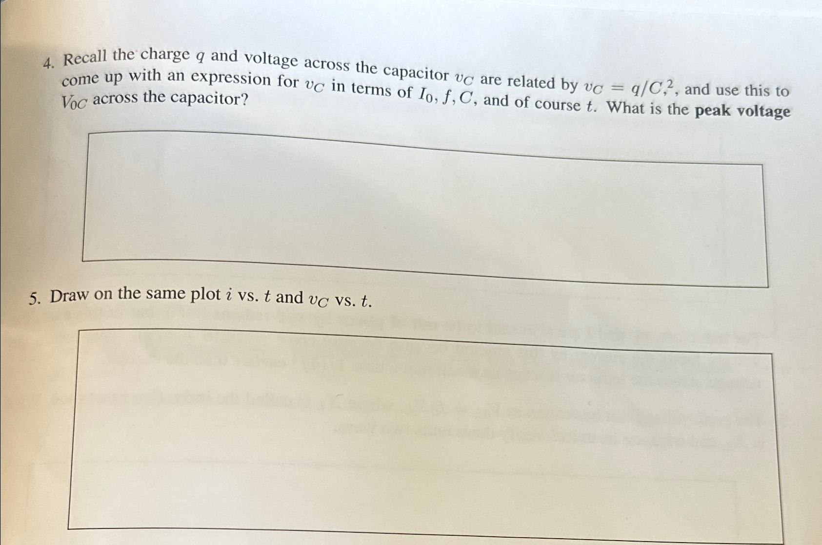 Solved Please answer both parts! Recall the charge q ﻿and | Chegg.com