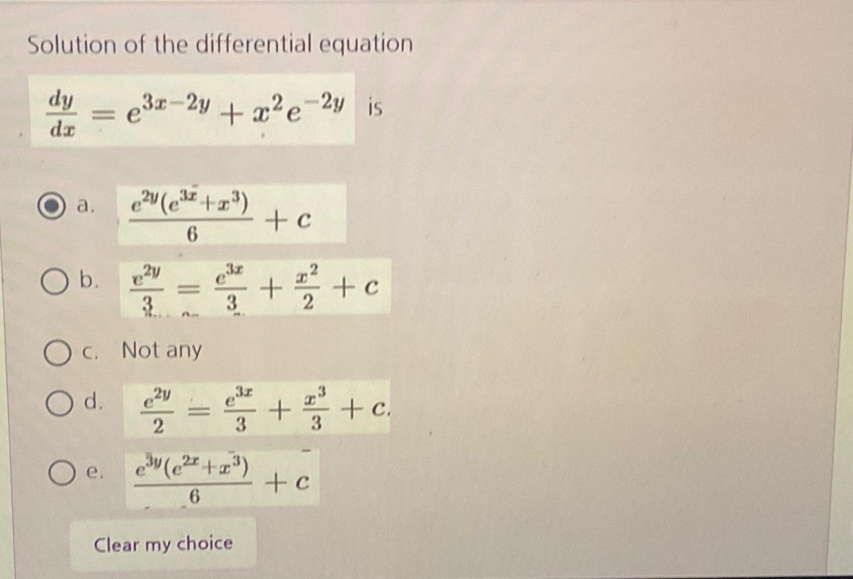 Solved Solution of the differential | Chegg.com