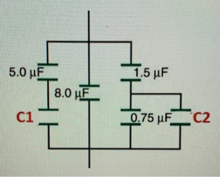 Solved Find the total capacitance in micro farads of the | Chegg.com