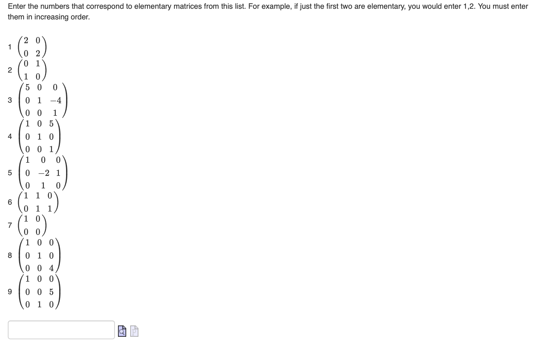 Solved Let A=[1111-1c11c2], ﻿where cinR.Enter the numbers | Chegg.com