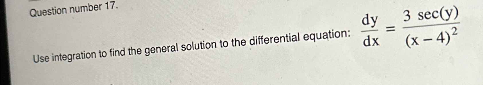 Solved Question number 17.Use integration to find the | Chegg.com