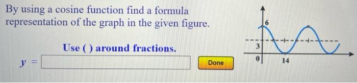 Solved By using a cosine function find a formula | Chegg.com