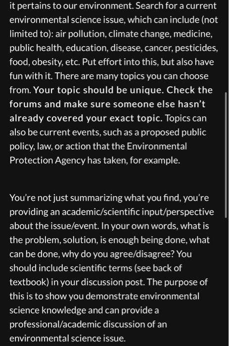 Solved EVR Current Event Post (Assignment): Students will | Chegg.com