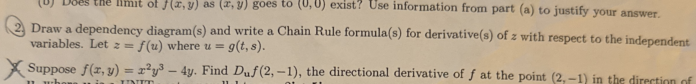 Solved by an EXPERT (2.) ﻿Draw a dependency diagram(s) ﻿and write a Chain | Chegg.com