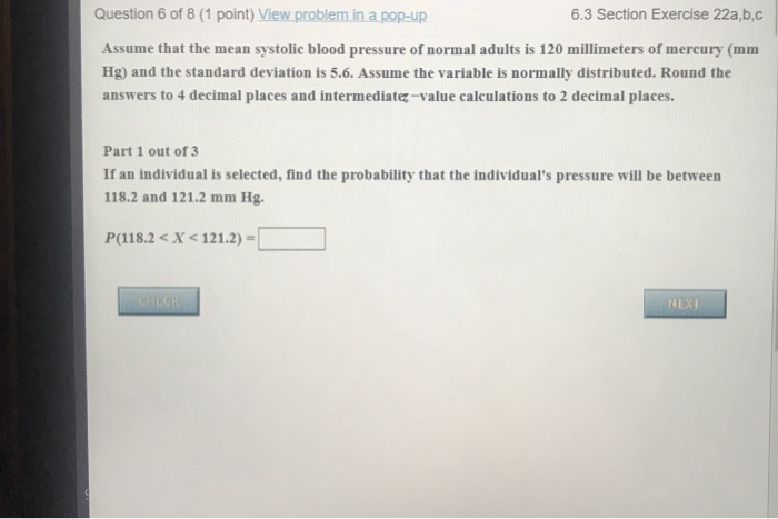 Solved Question 6 of 8 (1 point) View problem in a pop-up | Chegg.com