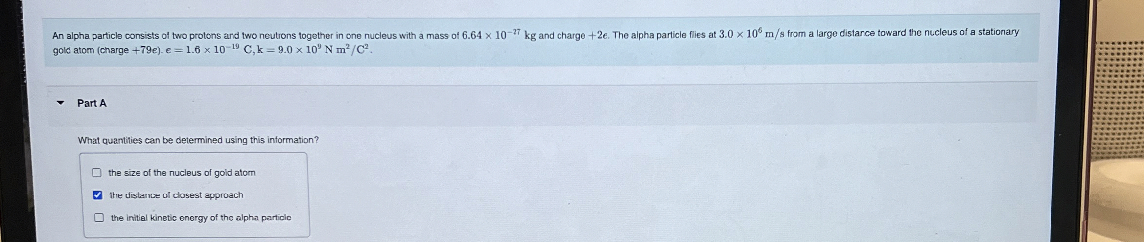 Solved gold atom (charge | Chegg.com