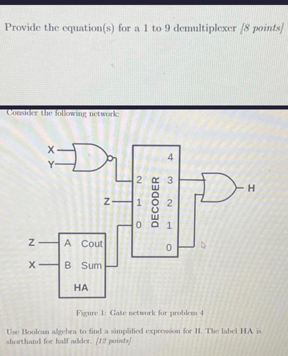 Solved Provide the equation(s) for a 1 to 9 demultiplexer /8 | Chegg.com