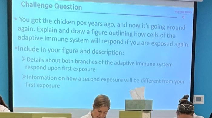 Solved You got the chicken pox years ago, and now it's going | Chegg.com