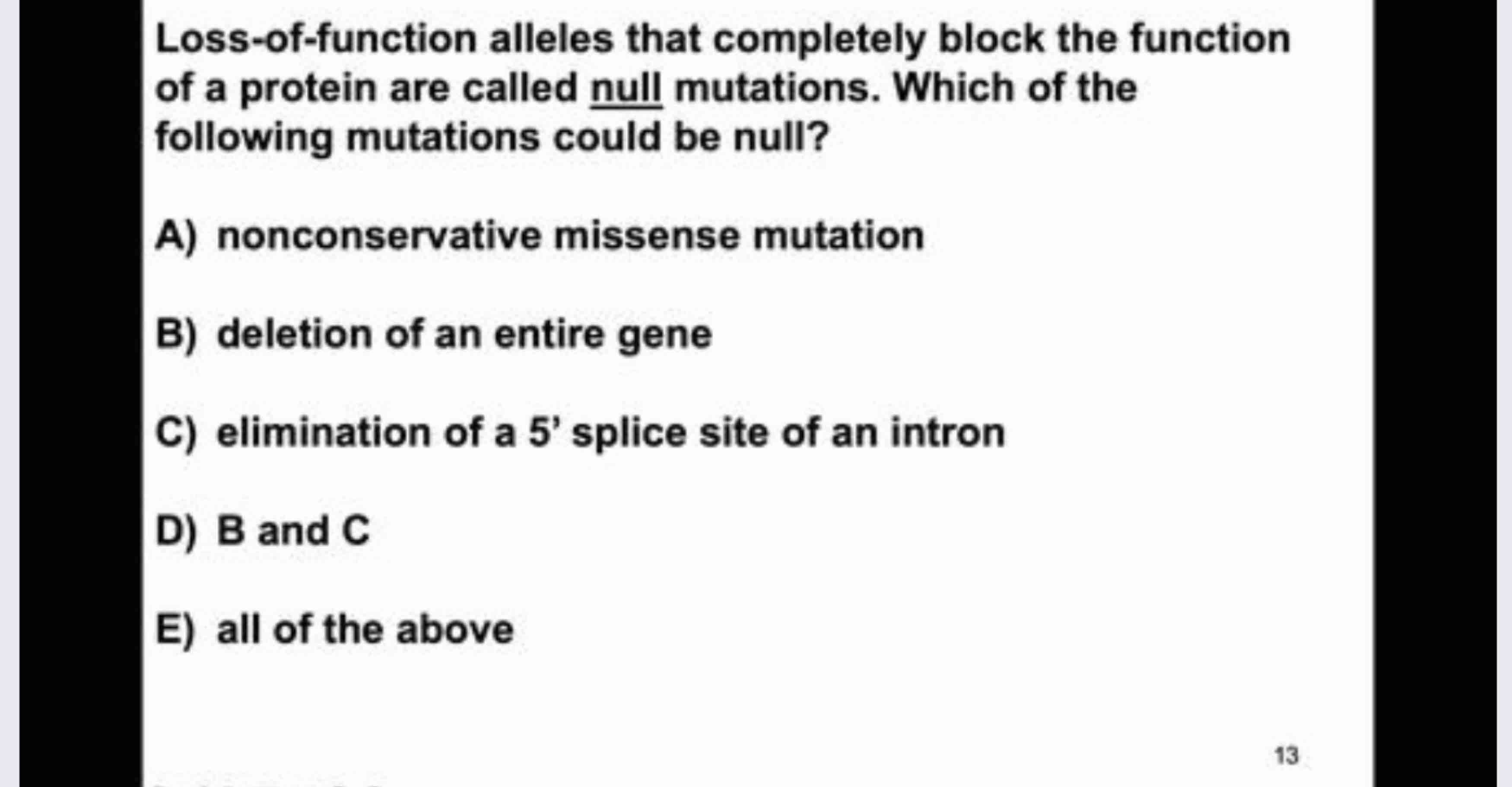 Solved Loss-of-function alleles that completely block the | Chegg.com