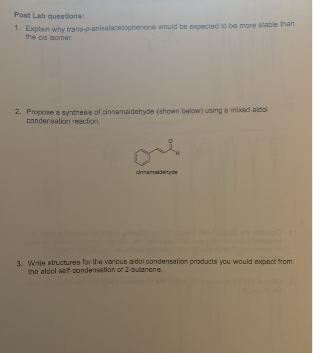 Solved Post Lab questions: 1. Explain why | Chegg.com