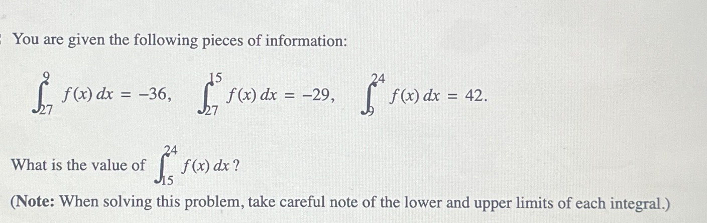 Solved You are given the following pieces of | Chegg.com