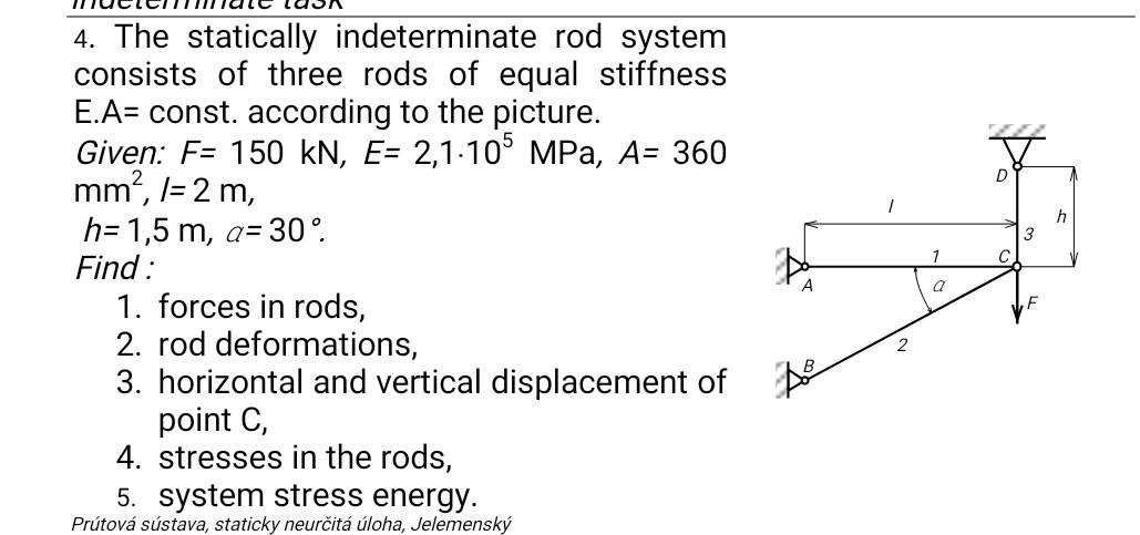 Solved 4. The statically indeterminate rod system consists | Chegg.com