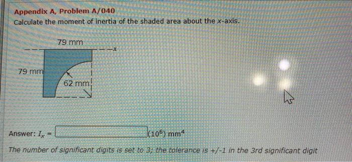 Solved Appendix A, Problem A/040 Calculate the moment of | Chegg.com