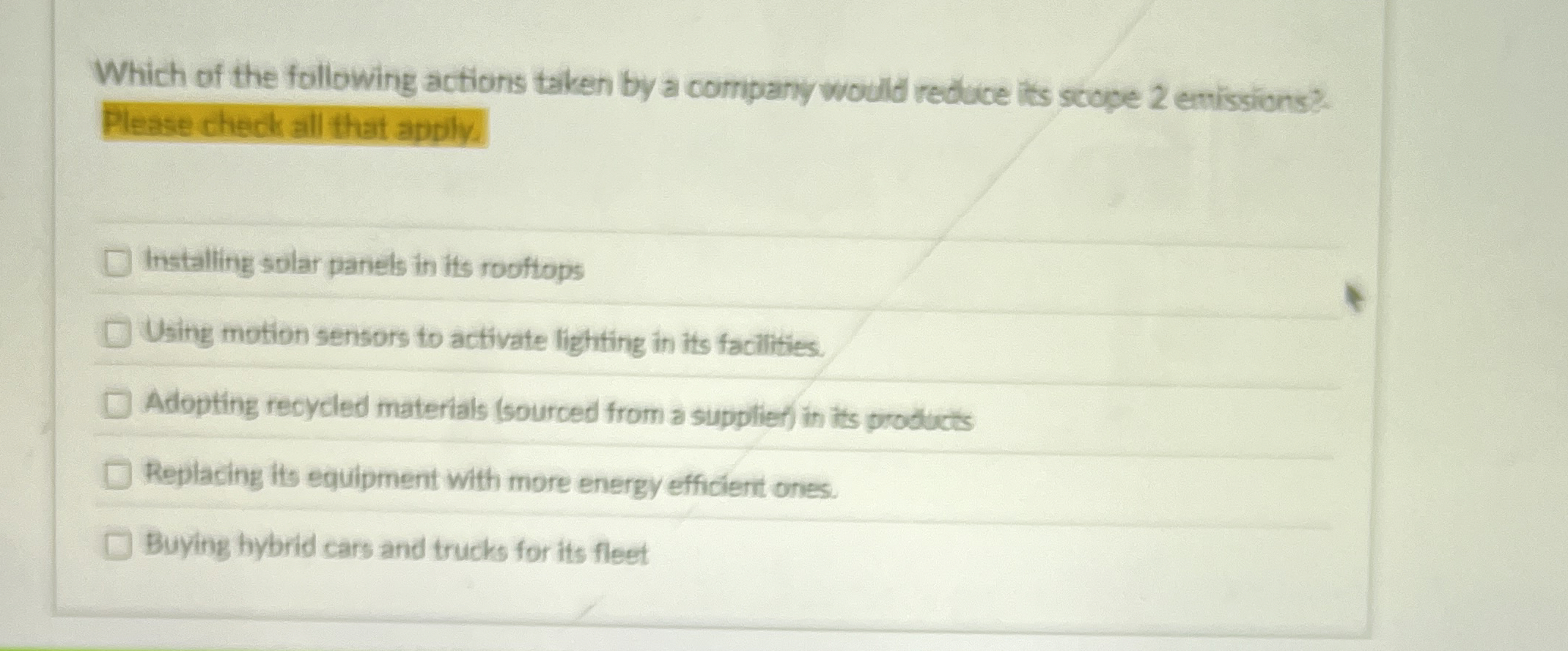 Solved Which of the following actions taken by a company | Chegg.com