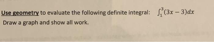Solved Use geometry to evaluate the following definite | Chegg.com