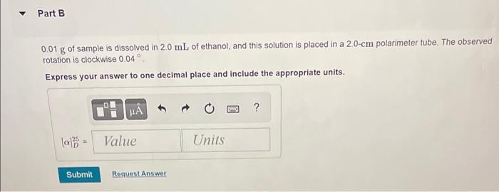Solved Calculate the specific rotations of the following | Chegg.com