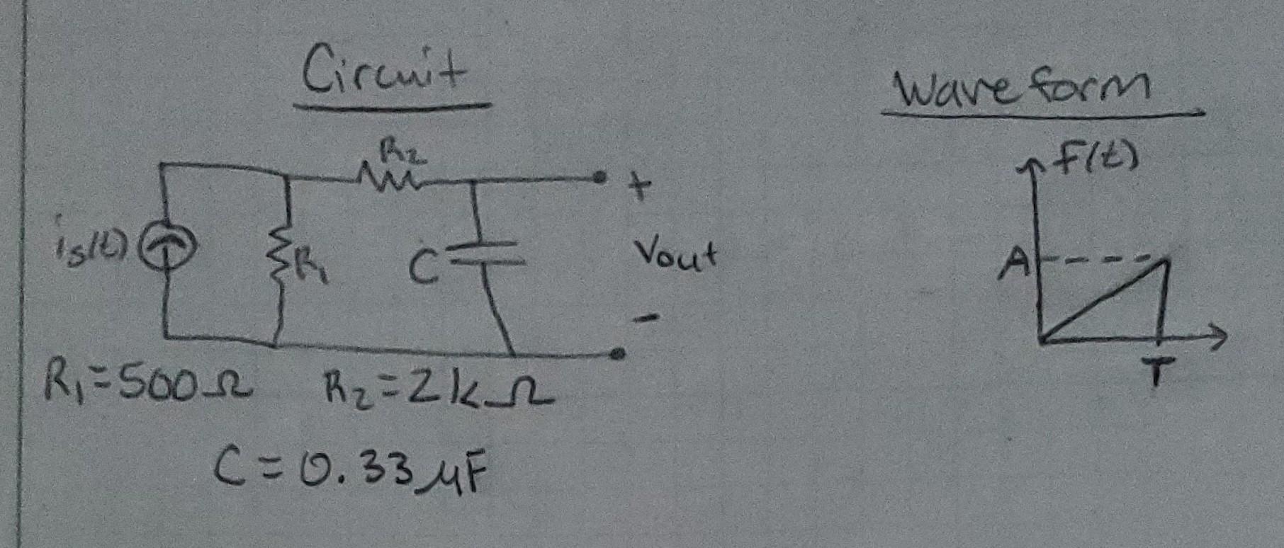 Solved This Circuit Is Excited By The Source Waveform Shown