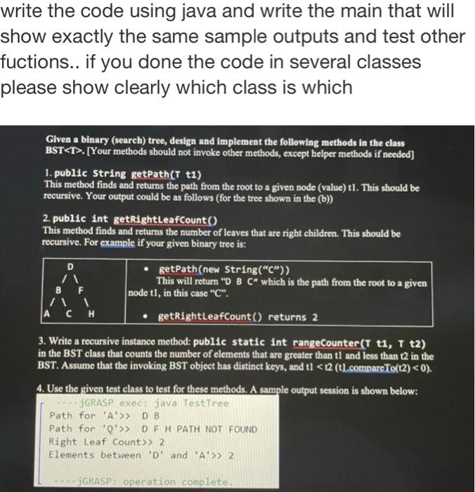 Solved Write The Code Using Java And Write The Main That 7859